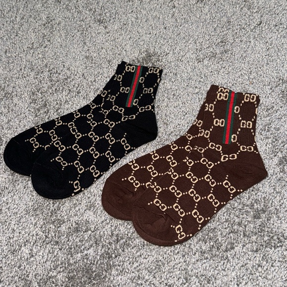 Gucci | Accessories | 2 Pairs Gucci Unisex Logo Socks | Poshmark